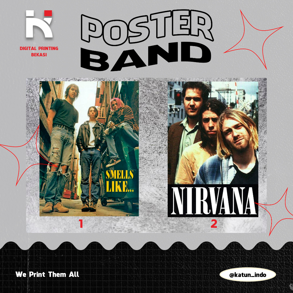 Jual Poster Dinding Band Nirvana Poster Nirvana Kurt Cobain | Shopee ...