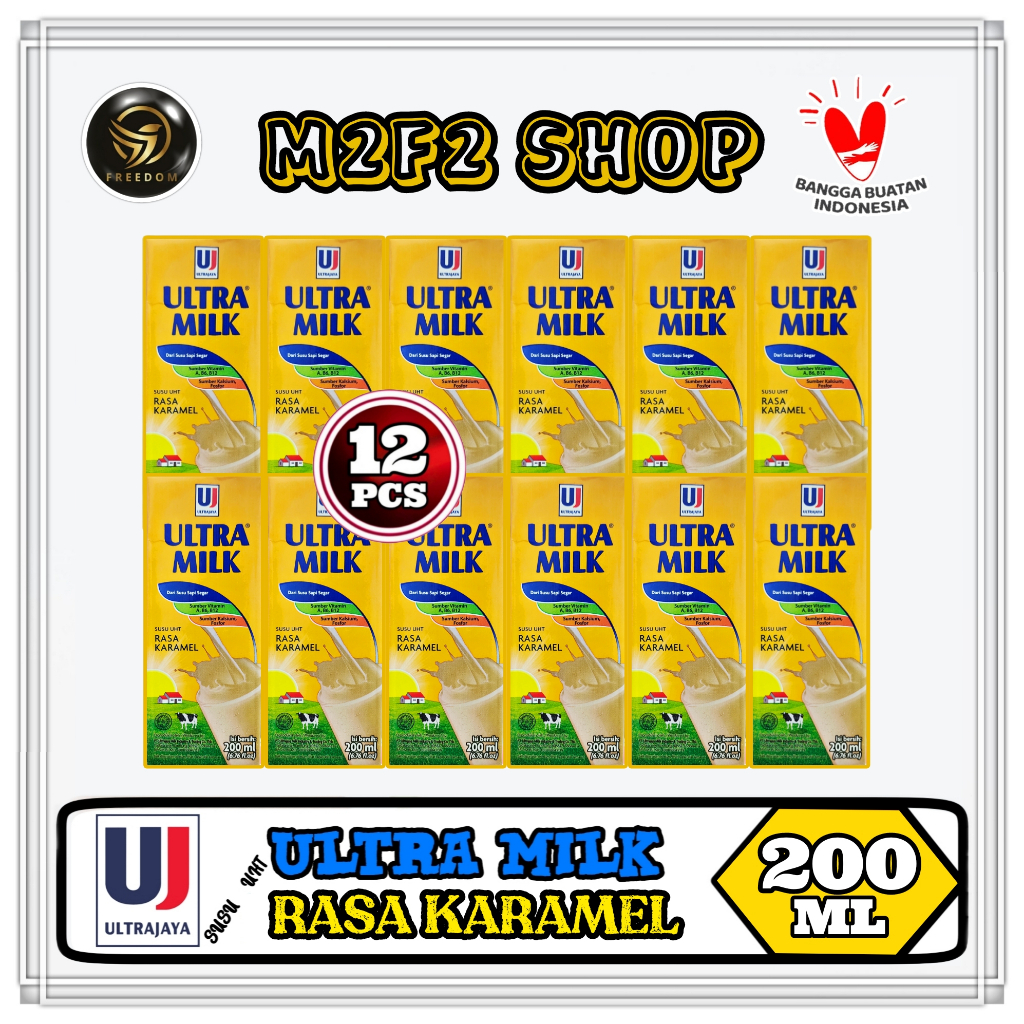 Jual Susu Ultra Milk Rasa Karamel | Caramel Kotak UHT - 200 ml (Kemasan ...