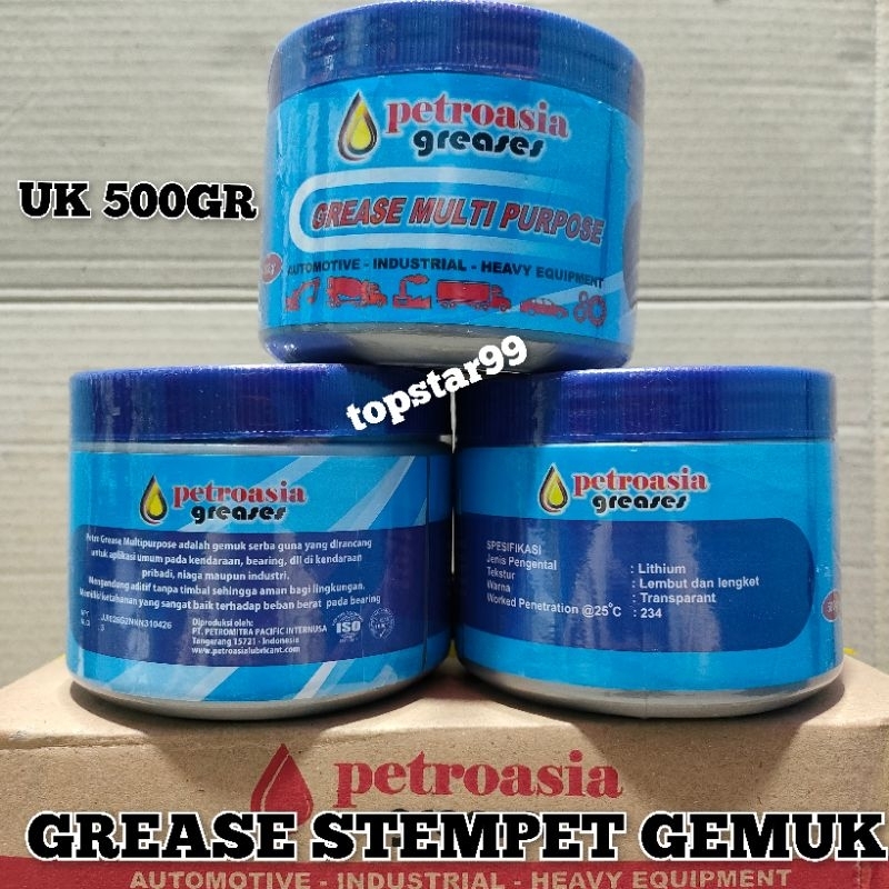 Jual Grease Gemuk Stempet Multi Purpose Lithium Petroasia Warna Biru ...