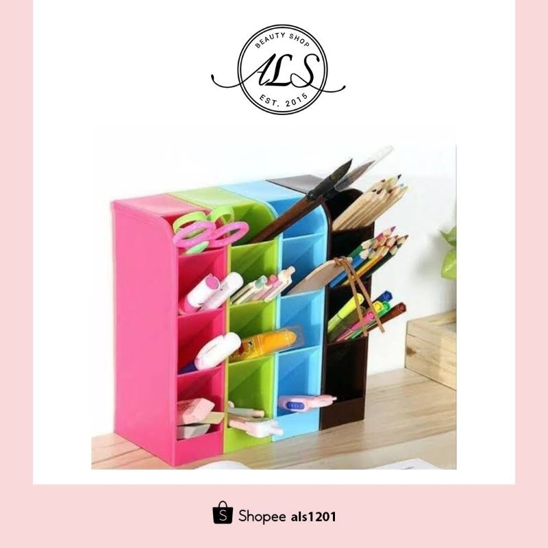 Jual Rak mini 4 sekat tempat sendok alat tulis kantor meja organizer ...