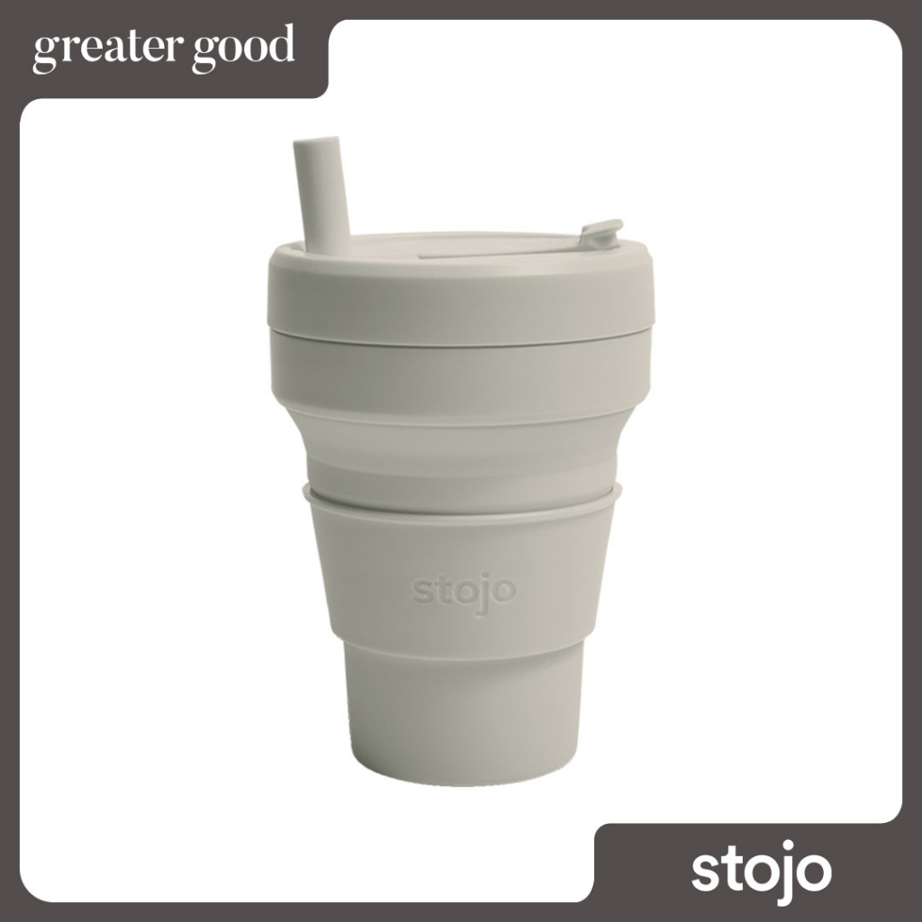 Jual Stojo - Stojo - Original Collapsible Cup 16 oz in Oat / Mug Lipat ...