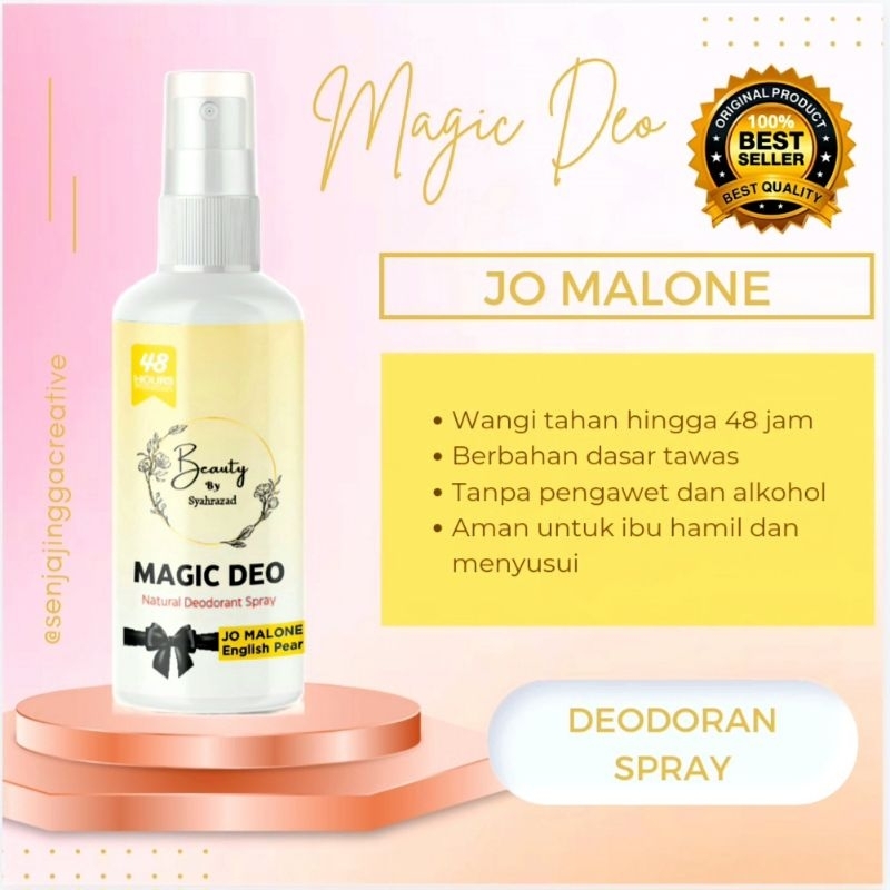 Jual MAGIC DEO Magic deo deodorant spray boddy shop body mist air tawas ...