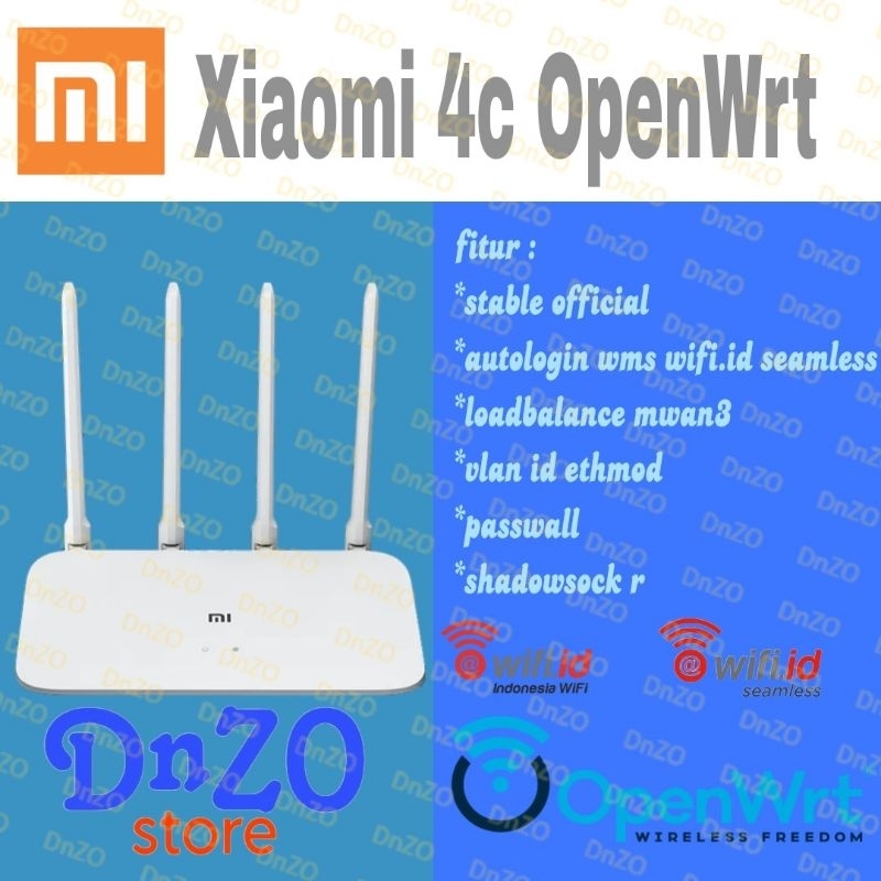 Jual mi 4c openwrt loadbalance autologin wms wifi.id seamless xiaomi ...