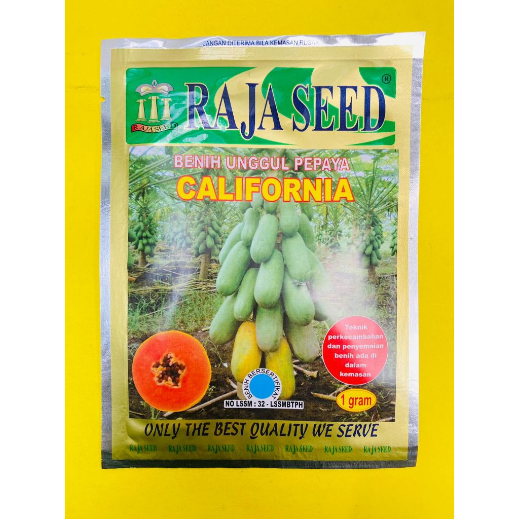 Jual Benih unggul pepaya CALIFORNIA dari raja seed kemasan 1gram ...