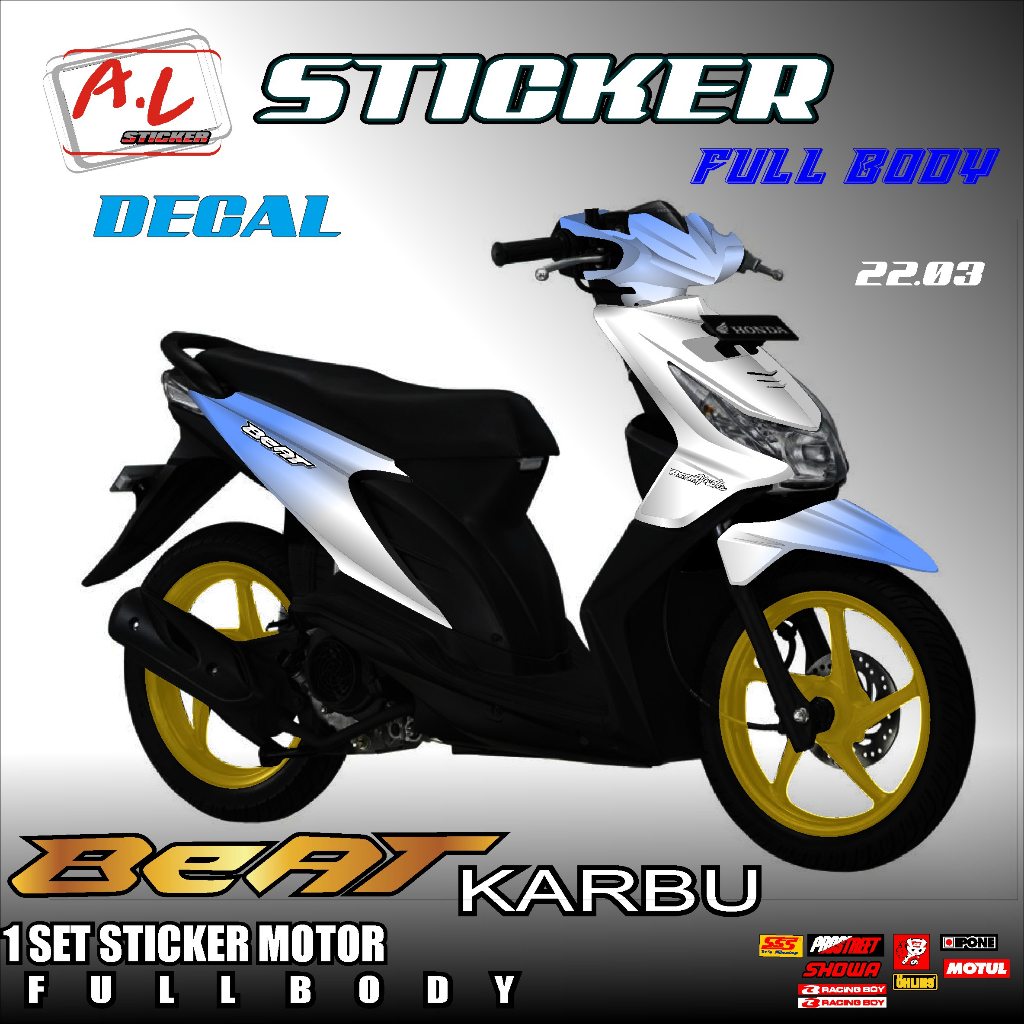 Jual COD Decal DECAL STICKER Stiker Striping BEAT KARBU FULL BODY ...
