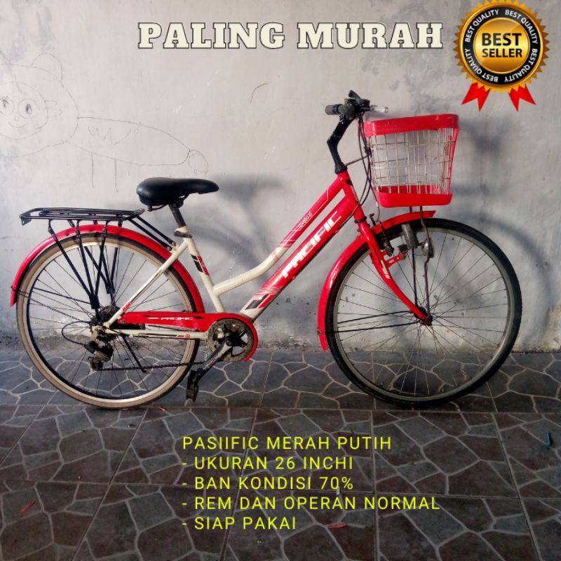 Jual Sepeda keranjang mini cewek wanita perempuan dewasa ukuran 26 ...