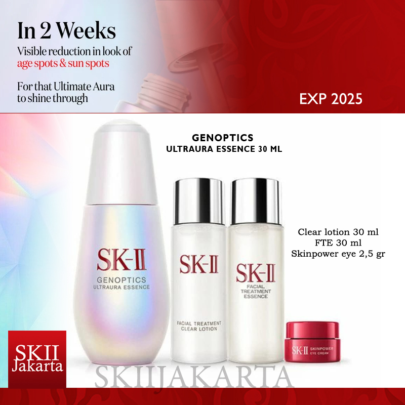 Jual SKII SK II SK2 GENOPTICS ULTRAURA ULTRA AURA/FTE/CLEAR LOTION/SKINPOWER SET | Shopee Indonesia