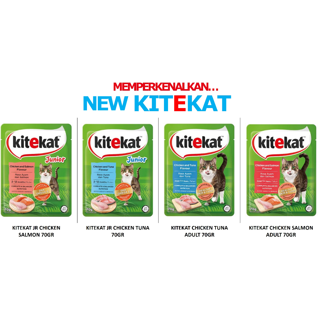 Jual KITEKAT POUCH 70GR All Varian Makanan Kucing Basah Cat Food ...