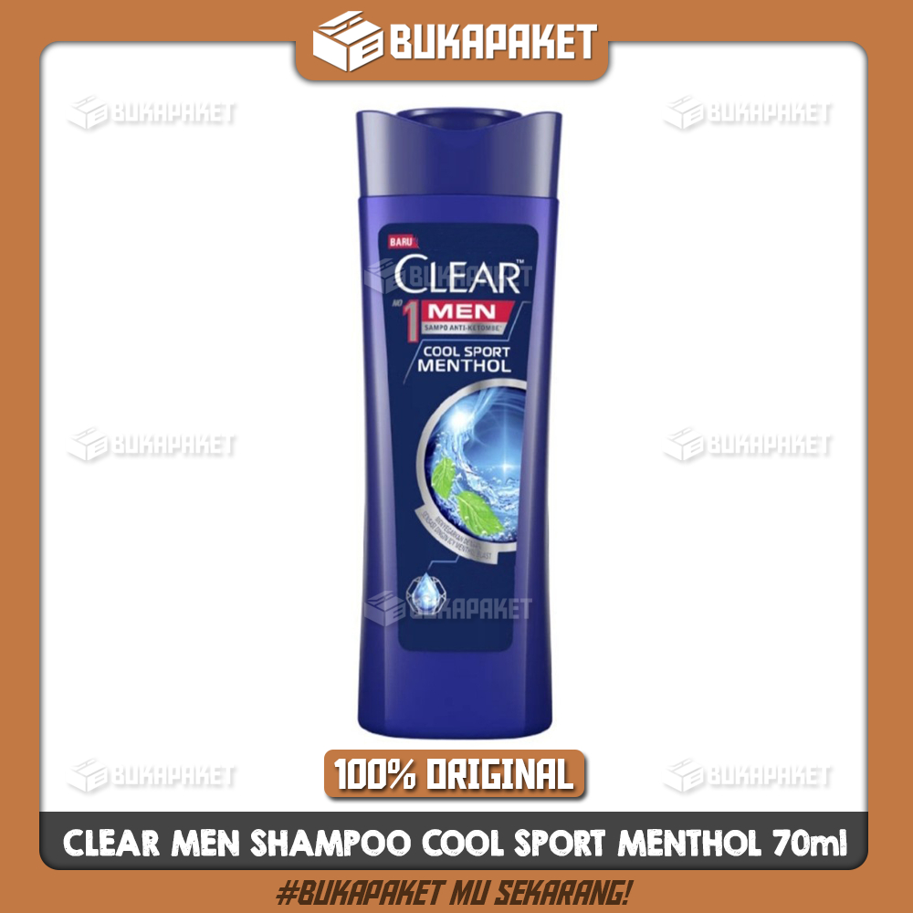 Jual CLEAR MEN SHAMPOO COOL SPORT MENTHOL 70ml | Shopee Indonesia