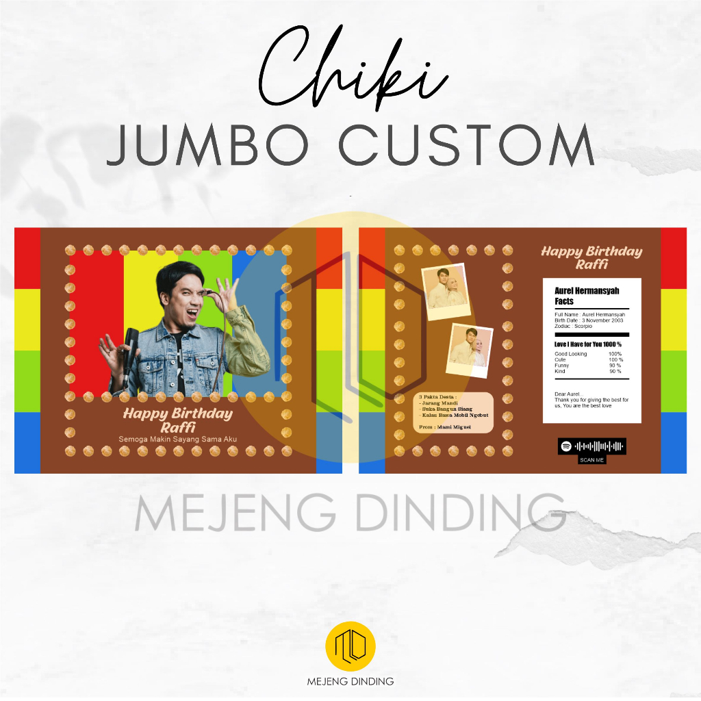 Jual (1 HARI JADI) CHIKI JUMBO / CIKI JUMBO / KADO UNIK SNACK / KADO ...