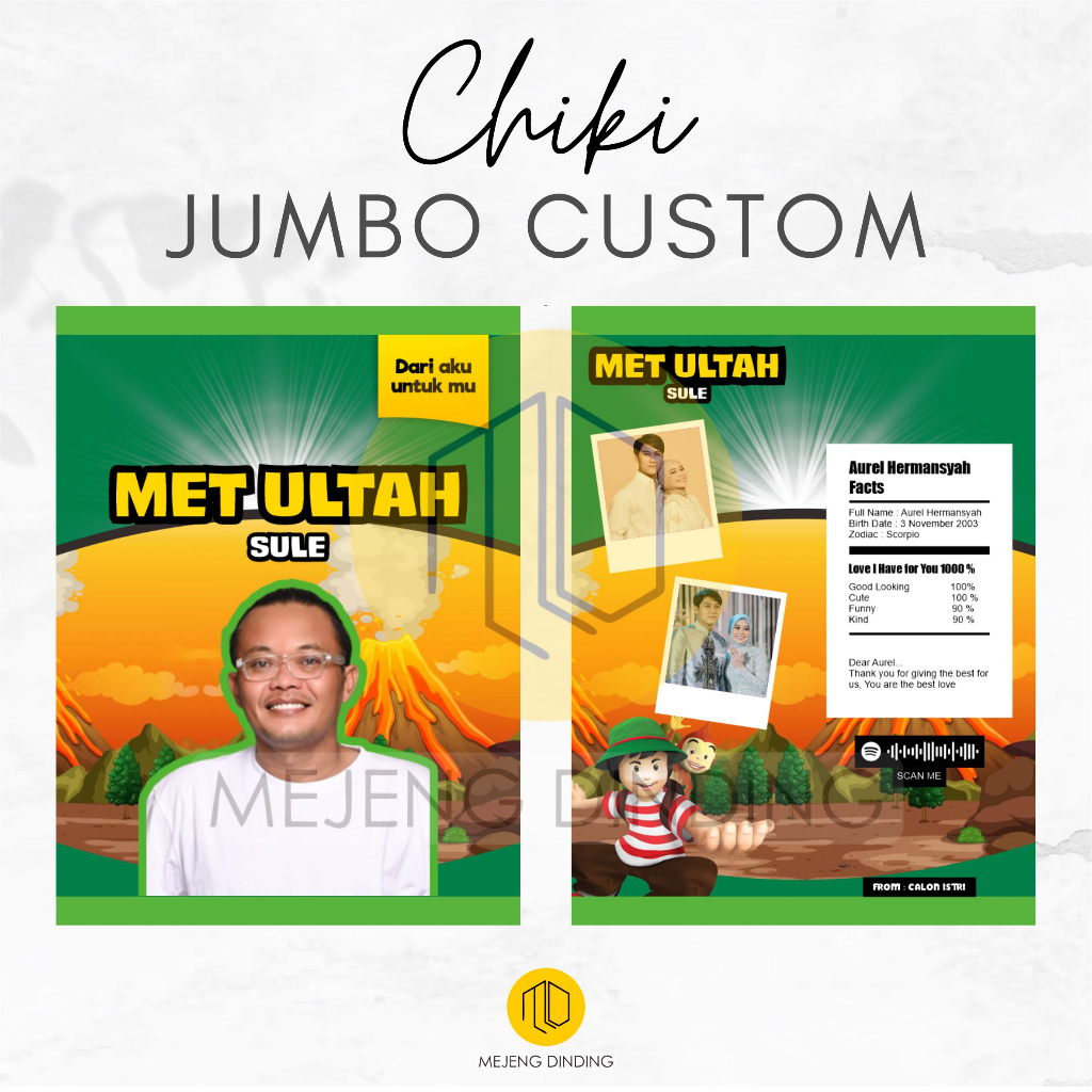 Jual (1 HARI JADI) CHIKI JUMBO / CIKI JUMBO / KADO UNIK SNACK / KADO ...