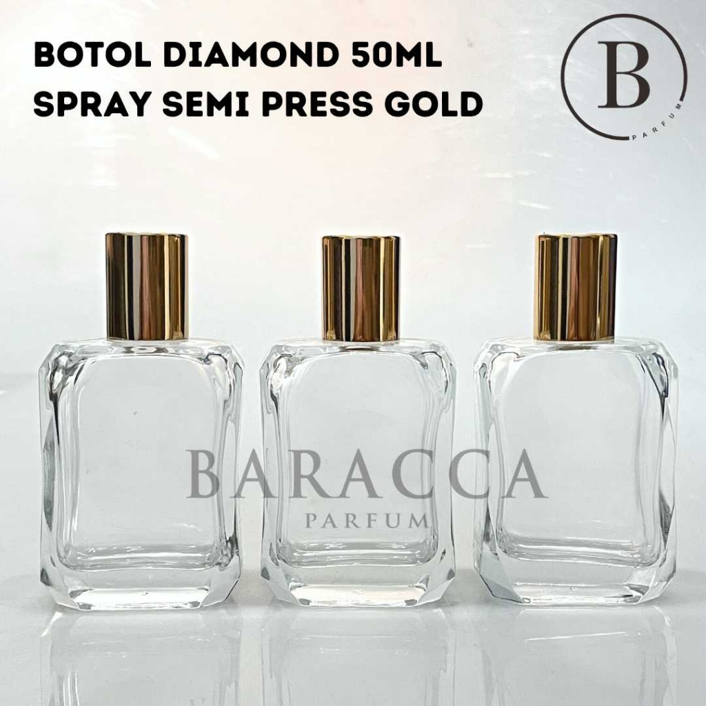 Jual Botol Parfum Diamond 50ML Semi Press - Botol Parfum Kosong Diamond ...