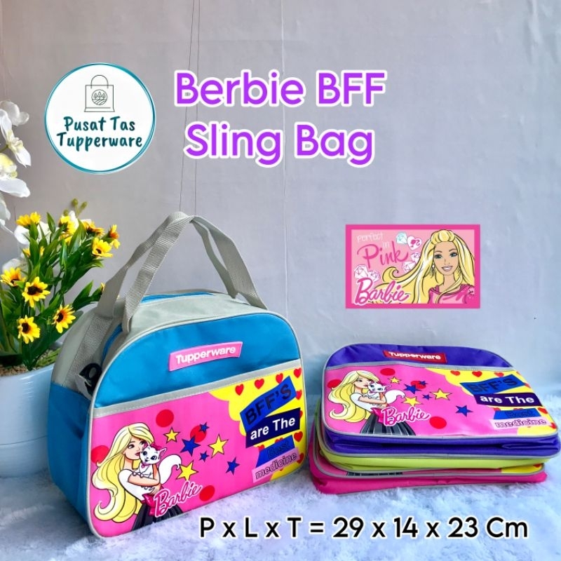 Jual Tas Bekal Barbie Tupperware (Zipper Bunga Es) | Shopee Indonesia
