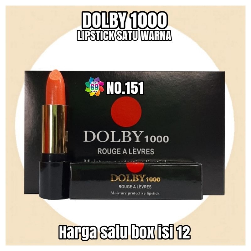 Jual LIPSTICK DOLBY 1000 SATU WARNA NO.151 (Harga/box) | Shopee Indonesia