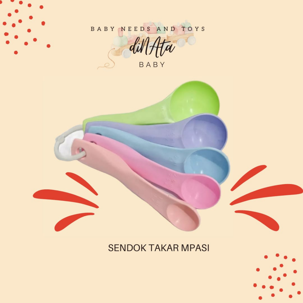 Jual [ DINATA Baby ] Sendok Takar Set 5 in 1 Pastel / sendok takaran ...