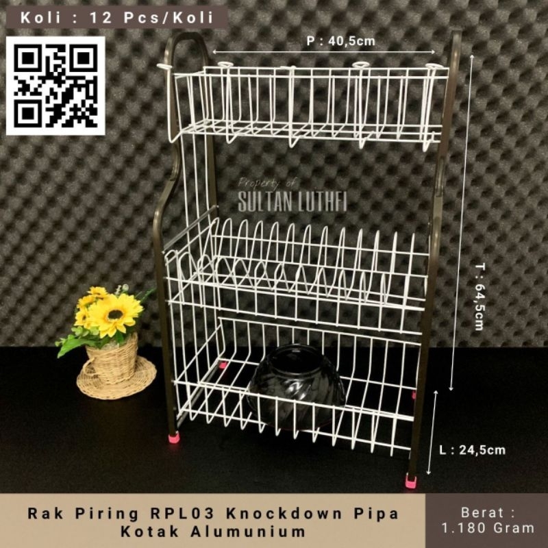 Jual rak piring aluminium 3 susun | Shopee Indonesia