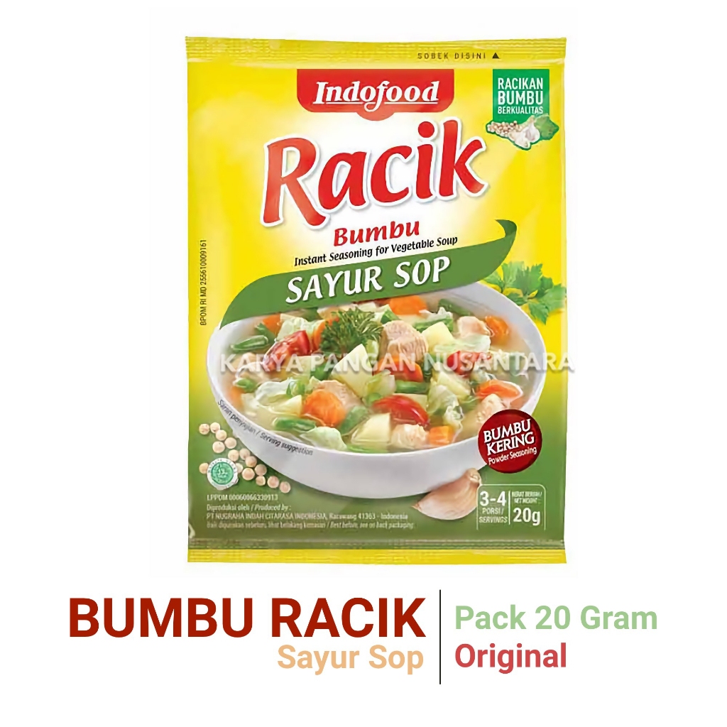 Jual BUMBU RACIK SAYUR SOP INDOFOOD BUMBU INSTANT RACIK SAYUR SOP 20 GR ...