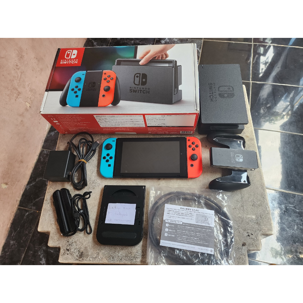 Jual Nintendo Switch v1 Neon Red Blue Fullset 08 | Shopee Indonesia