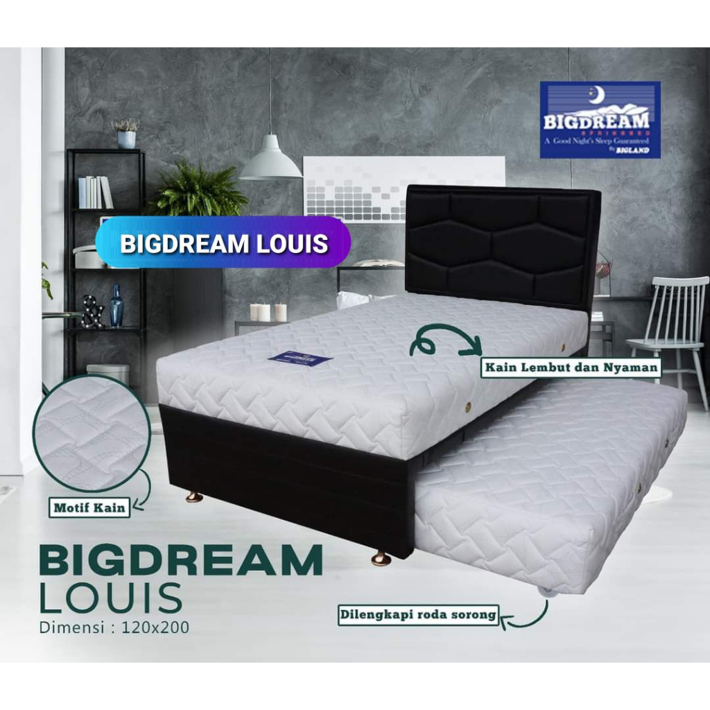 Jual BIG DREAM LOUIS BED SORONG TWIN LOUIS UK 120x200 BATAM | Shopee ...