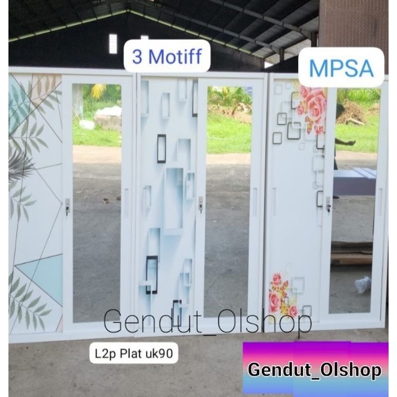 Jual (Khusus Wilayah Palembang) Lemari Pakaian 2pintu Kaca Lurus Pintu ...