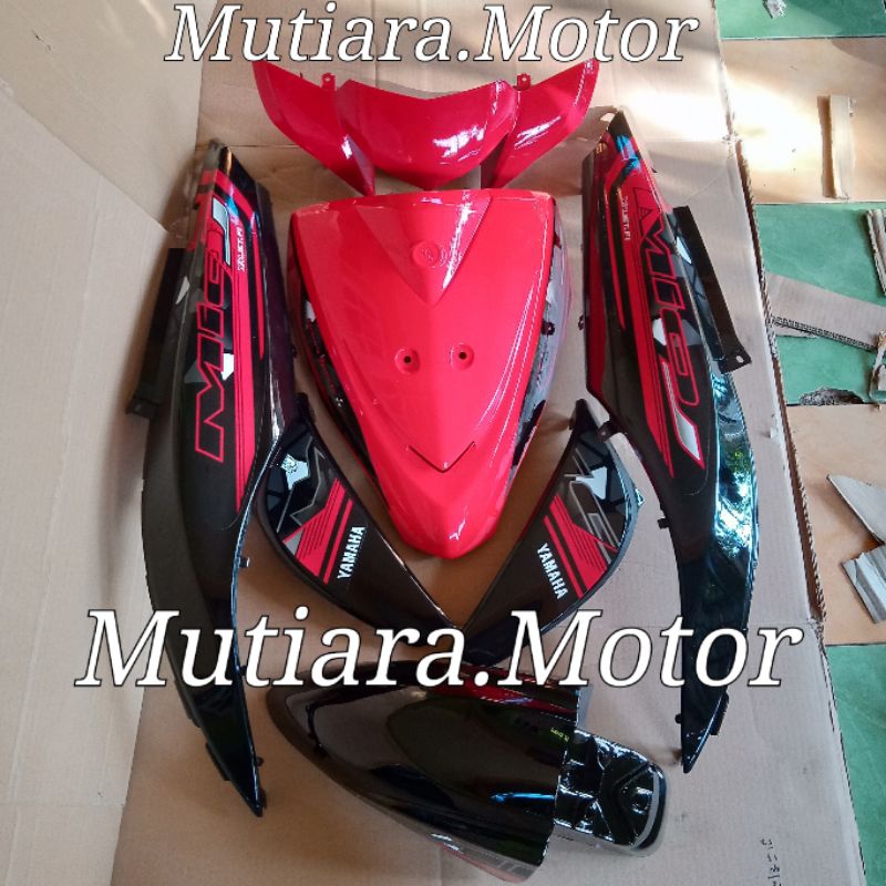 Jual Full Body Halus Mio J Merah Hitam Plus Striping | Shopee Indonesia