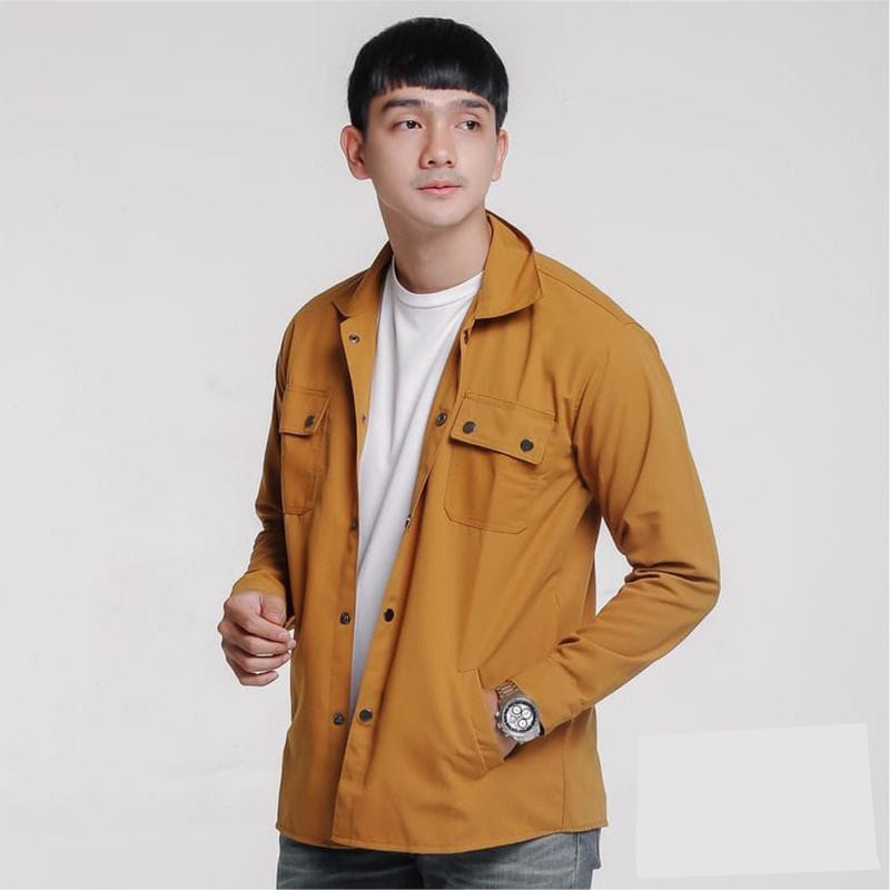 Jual jaket semi parka couple set korean style - kemeja semi parka outer ...