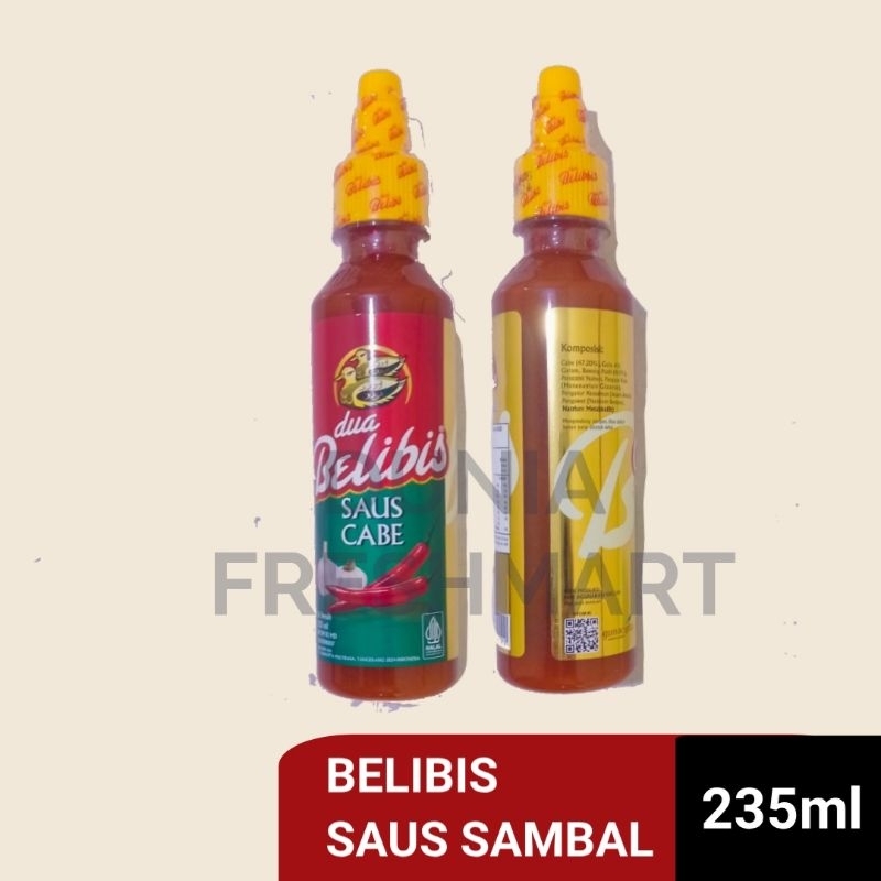 Jual DUA BELIBIS SAUS SAMBAL 235ml BOTOL PLASTIK SAUS CABE CHILI SAUCE | Shopee Indonesia