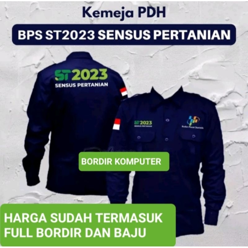Jual PDH BPS SENSUS PERTANIAN baju sensus pertanian baju bps kemeja bps sensus pertanian seragam ...