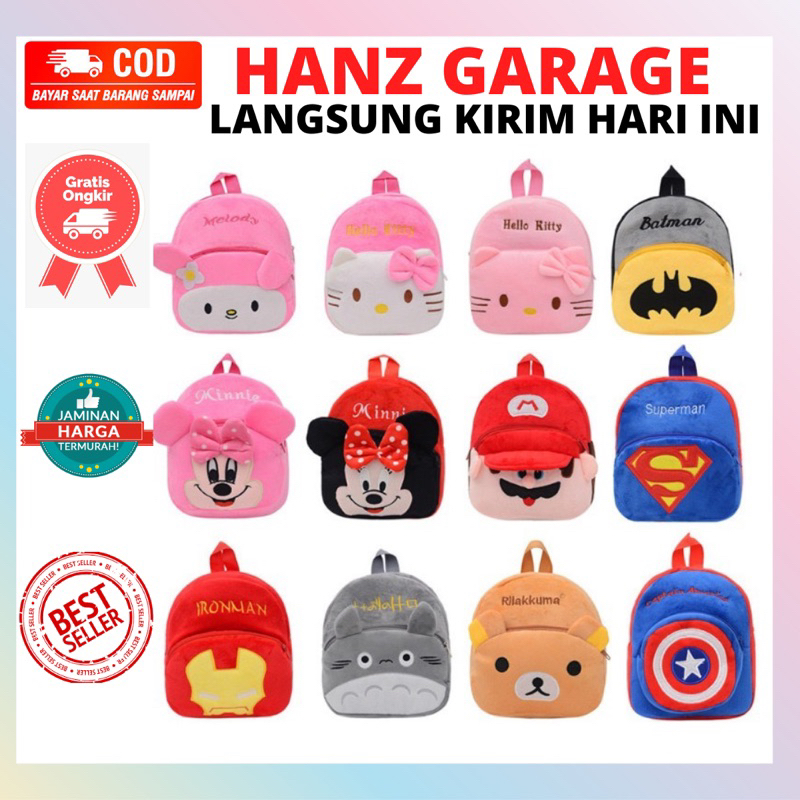 Jual Tas Ransel Anak sekolah TK SD Karakter Bag Backpack Mini Motif Cartoon Cute cod tas anak ...