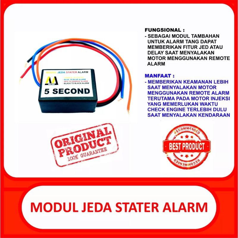 Jual Modul Alarm Motor khusus Injeksi Jeda Stater 5 Detik Bisa COD ...