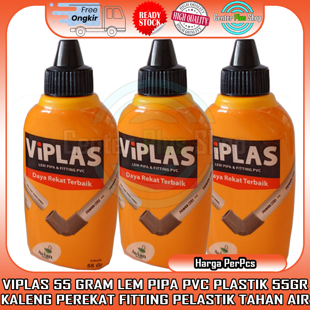Jual Lem Pipa Viplas Tube Botol 55gr Lim Pvc Plastik Plastic Pelastik ...