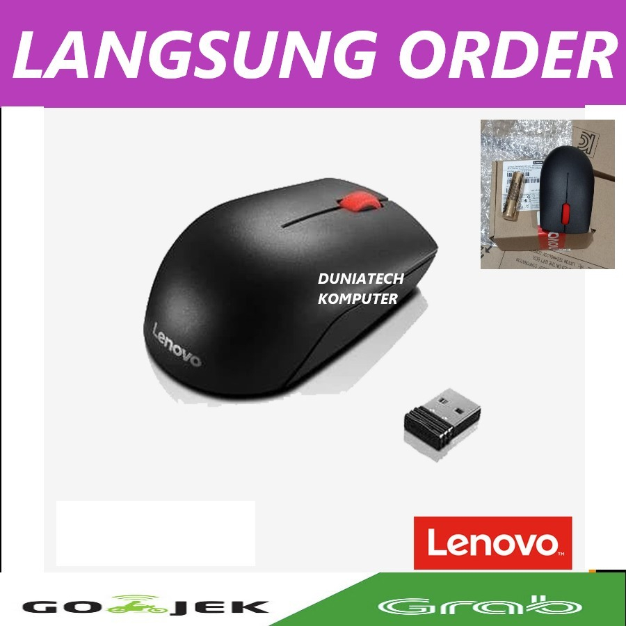 Jual Lenovo L300 Wireless Mouse Black RESMI | Shopee Indonesia