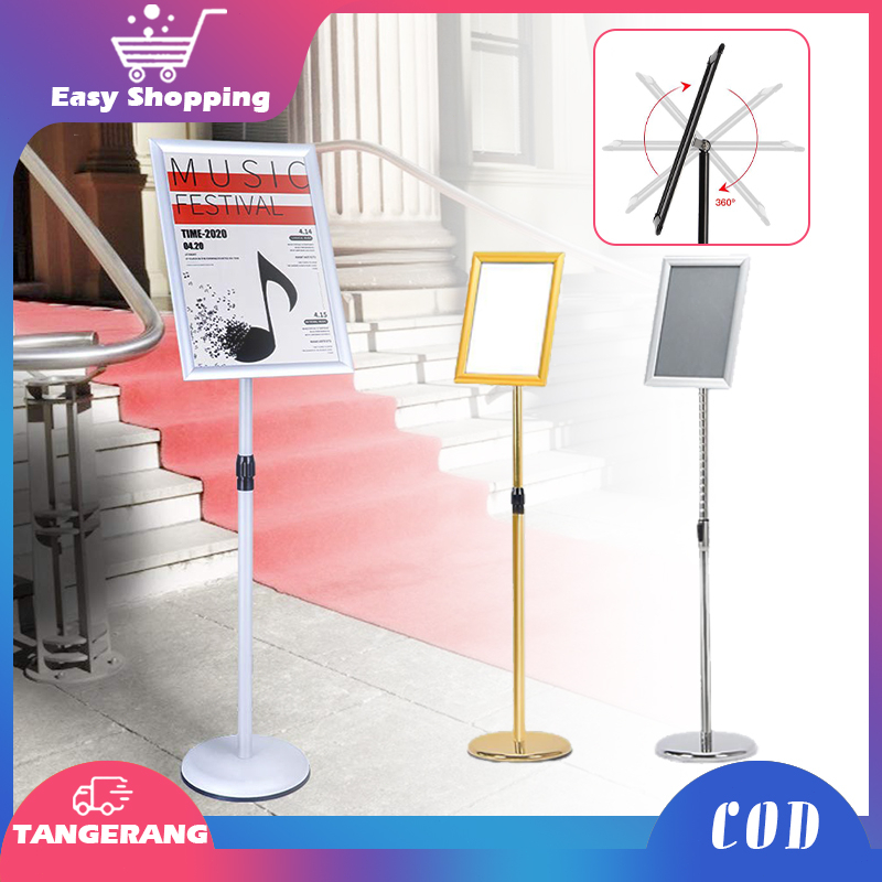Jual A4 Standing Sign Frame Stainless Standing Welcome Sign Telescoping ...