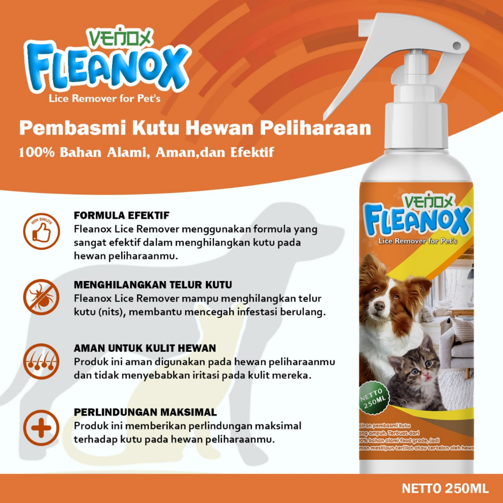 Jual FLEANOX - Venox Obat Anti Kutu Kucing Anjing Kelinci Pembasmi Kutu ...