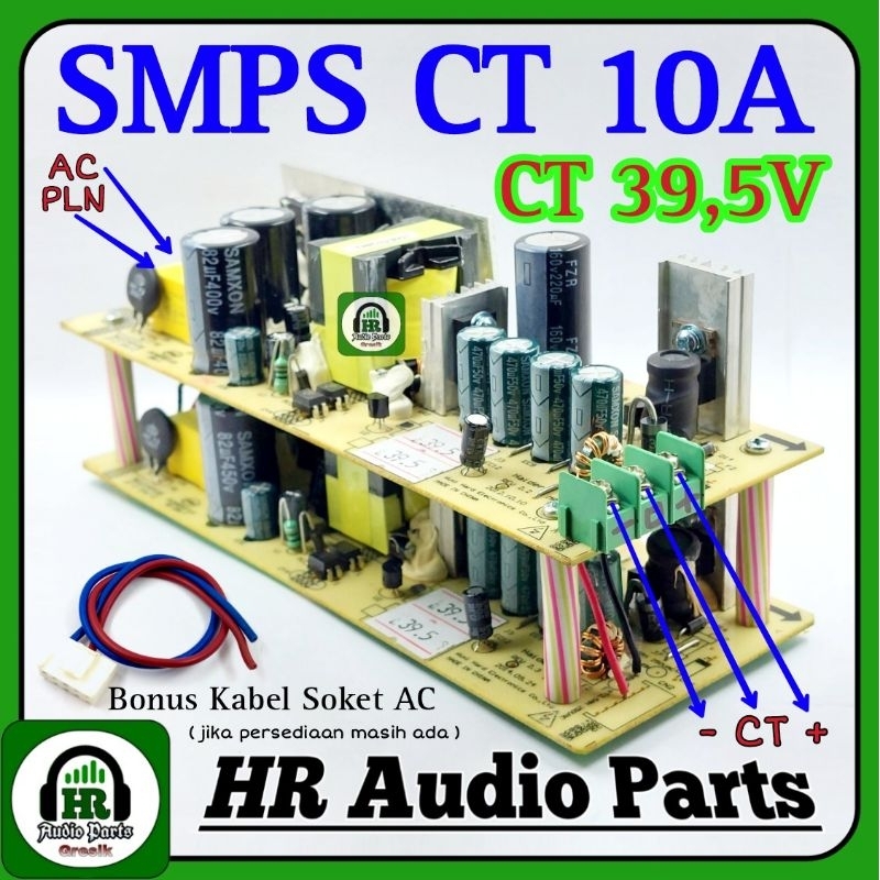 Jual Smps CT 40V 10A Real 39V 10 Ampere for Amplifier Class AB or Class D Switching Power Supply ...