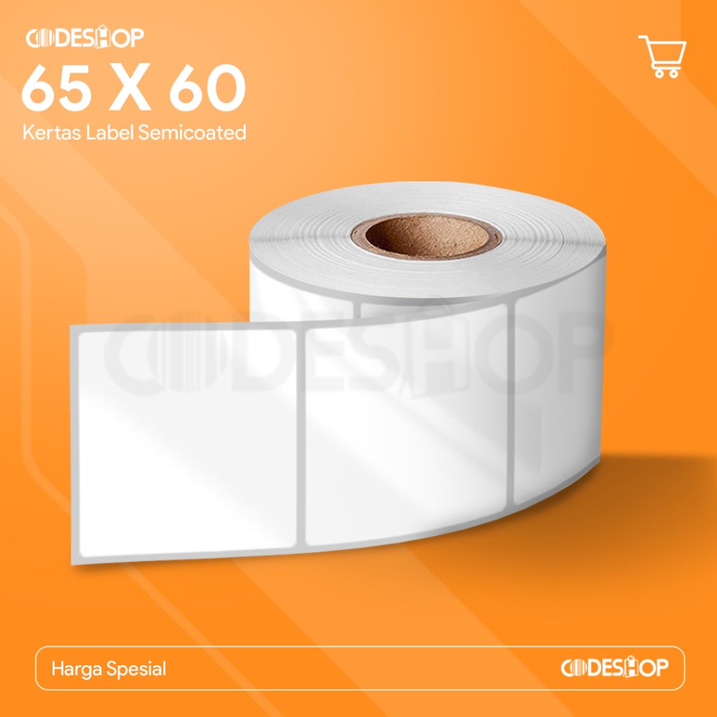 Jual Stiker Label Semicoated 65 x 60 mm 1 Line isi 1000 Pcs Gap Perforasi | Shopee Indonesia