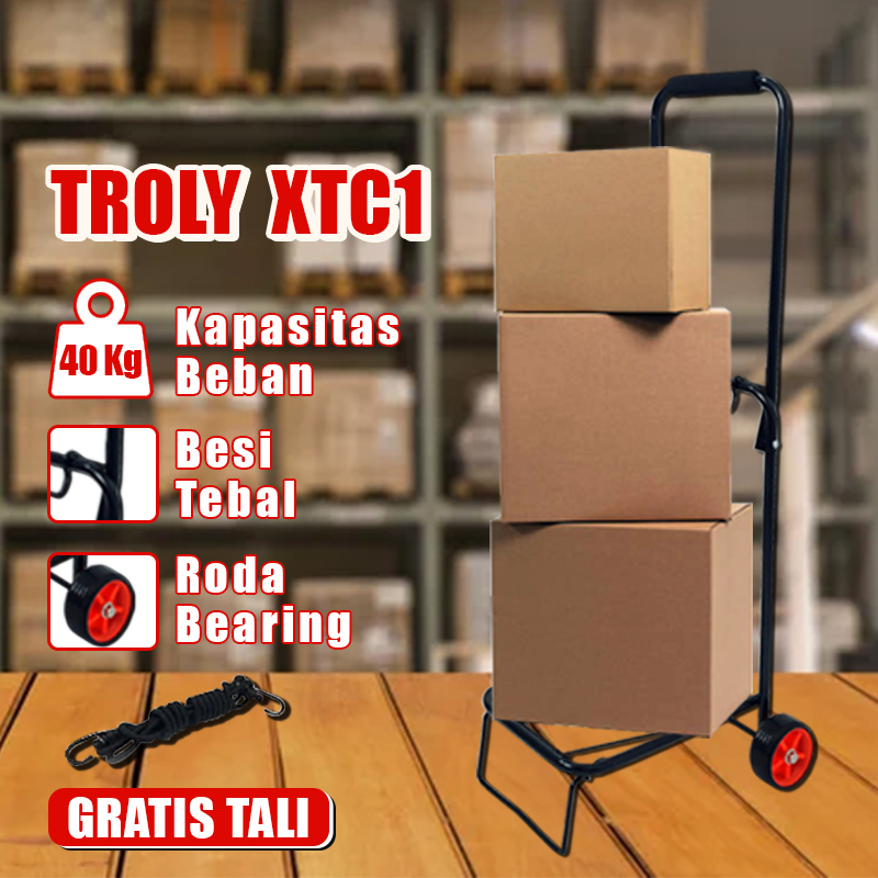 Jual Troli Lipat Rak Trolley Besi Beroda Alat Angkut Barang Galon Gas ...