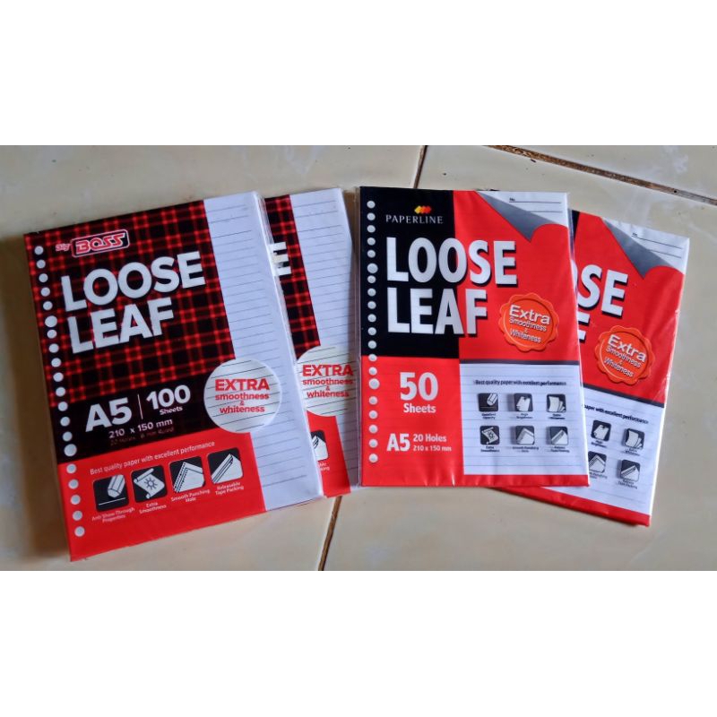 Jual kertas binder loose leaf big boss / paperline A5 isi 100 & isi 50 | Shopee Indonesia