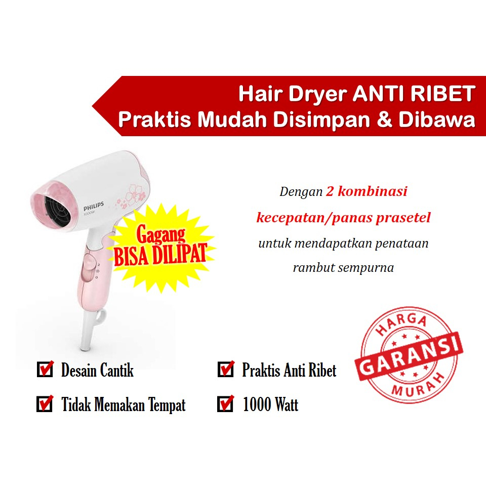 Jual Hair Dryer Philips 1000w Murah Pink Hair Dryer Rambut Mini Harga ...