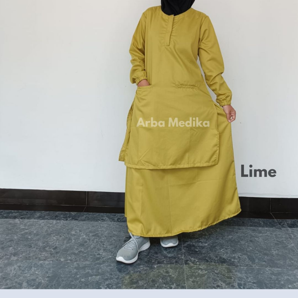 Jual Baju Ok Tunik Rok Seragam Perawat Tunik Lengan Panjang Karet Shopee Indonesia
