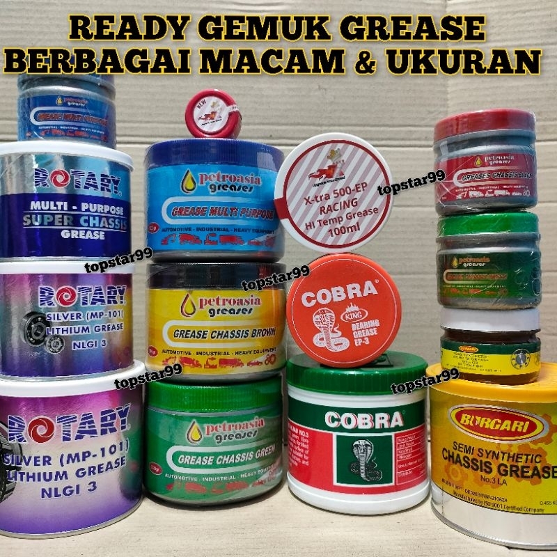 Jual Grease Minyak Gemuk Stempet Ready Berbagai Merk Warna Dan Ukuran ...