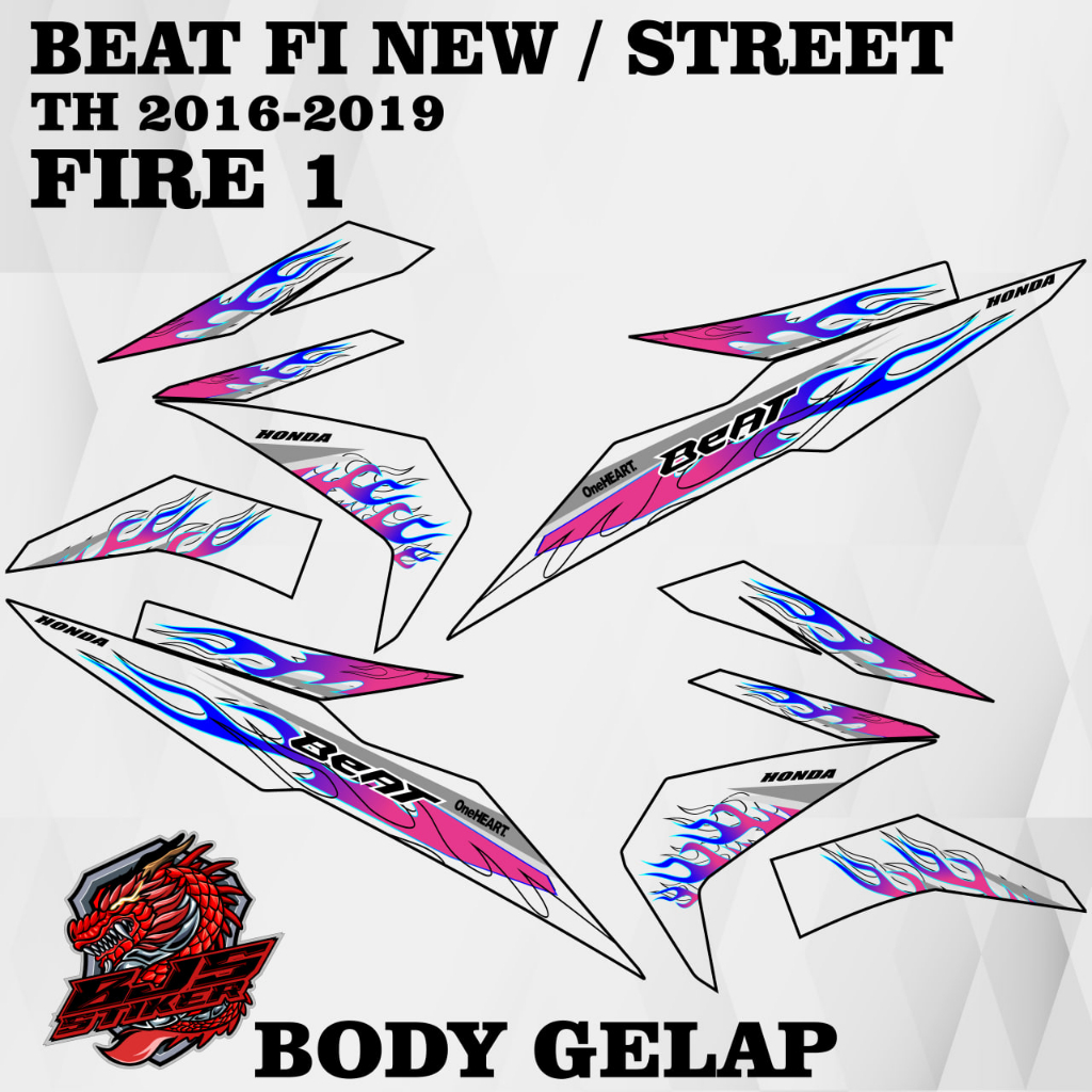 Jual [COD] Stiker Sticker Striping transparan uv Beat FI New TH 2016 ...