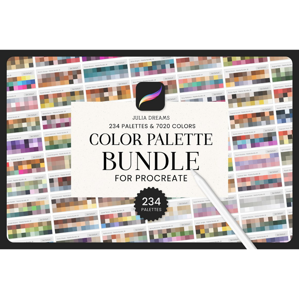 Jual Procreate Swatches - 234 Color Palettes Bundle 7020 Colors ...