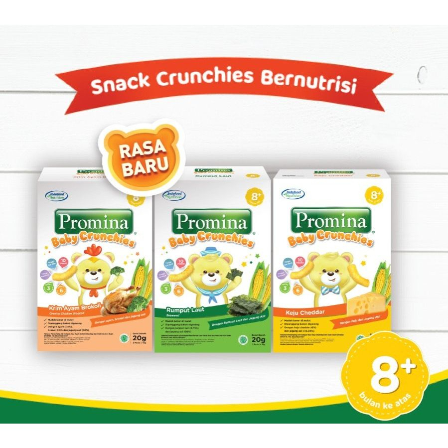 Jual PROMINA Crunchies Keju Cheddar Rumput Laut Ayam Brokoli (Snack ...