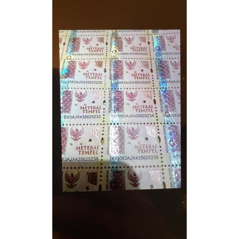 Jual MATERAI 10000 / MATERAI 10rb | Shopee Indonesia