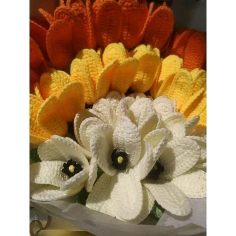 Jual TULIP 01 FLOWER CROCHET/ Bunga Tulip Rajut 01 | Shopee Indonesia