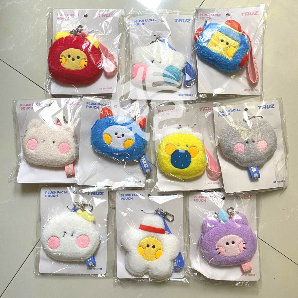 Jual [READY] TRUZ Treasure Official Line Friends Minini Face Doll Pouch | Shopee Indonesia