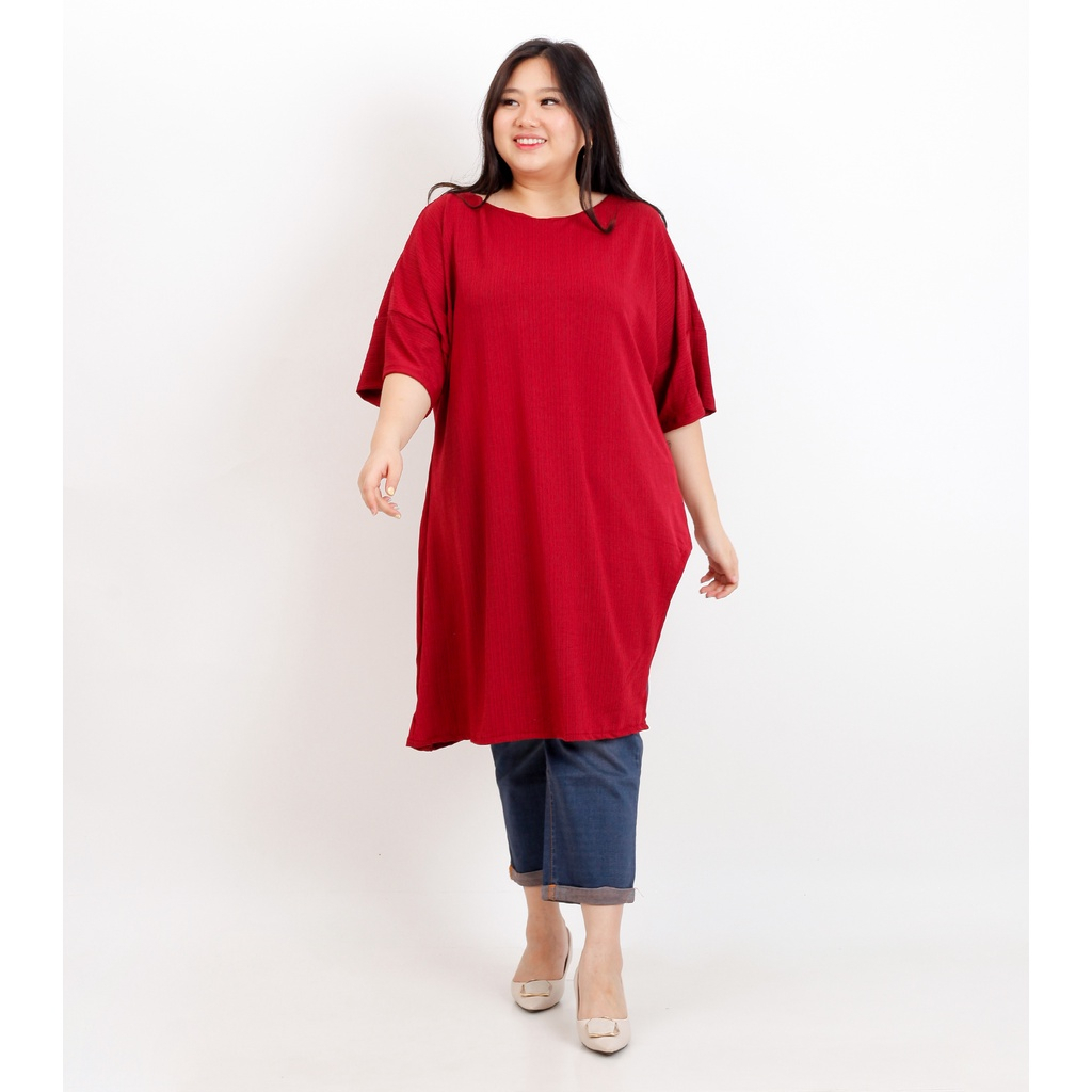 Jual BAJU FASHION KOREA DRESS BIG SIZE WANITA JUMBO 040 OVERSIZE BAJU ...