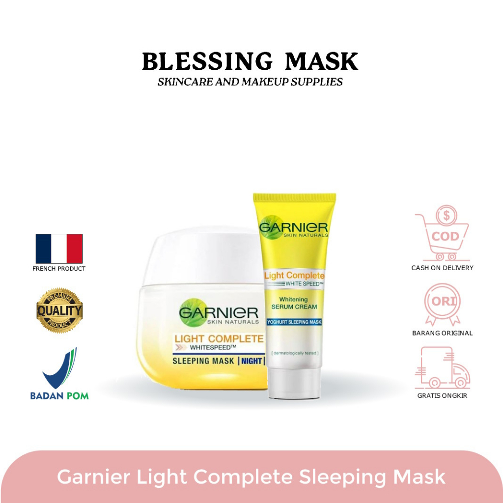 Jual Garnier Light | Bright Complete Night Yoghurt Sleeping Mask 20mL ...