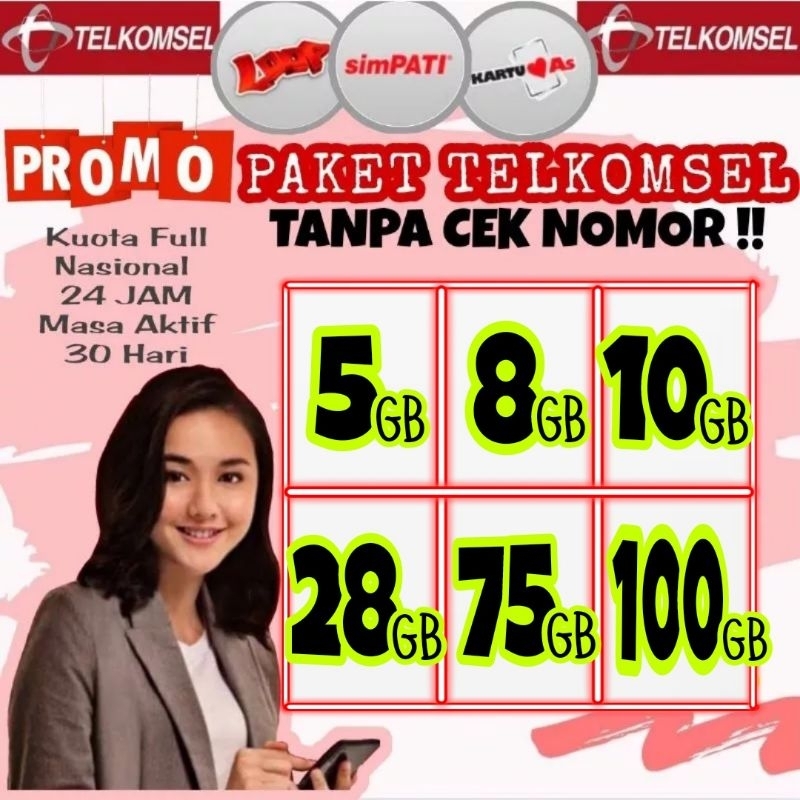 Jual Paket Data Flash Telkomsel || Kuota Telkomsel 30 Hari Full 24 Jam ...